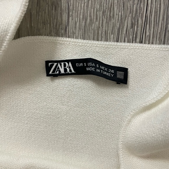 Zara | Dresses | White Zara Square Neck Body Con Mini Dress | Poshmark